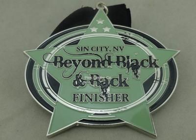 China Zinc Alloy Die Casting Ribbon Medals , Souvenir Award Sport Imitation Hard Enamel Medal for sale