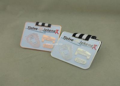 China Customized Marathon Sporting Ribbon Medals , Zinc Alloy Die Casting Award Medals for sale