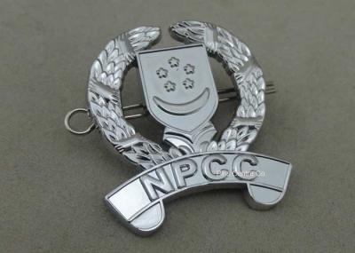 China 3D Chrome Souvenir Badges , Zinc Alloy Die Struck Awards Police Badges for sale