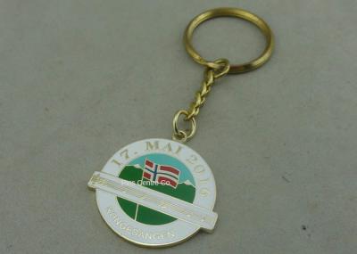 China Metal Full Relief Key Chain, Pewter Promotional Keychain with Antique Gold Plating for sale