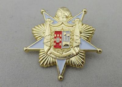 China 3D Die Casting Soft Enamel Pin , Zinc Alloy Gold Plating Brooch On Back Side for sale