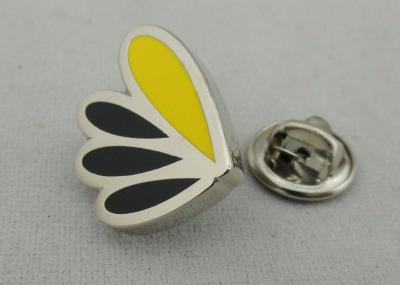 China Butterfly Clutch Hard Enamel Pin , 21 mm Zinc Alloy Material With Die Cast for sale
