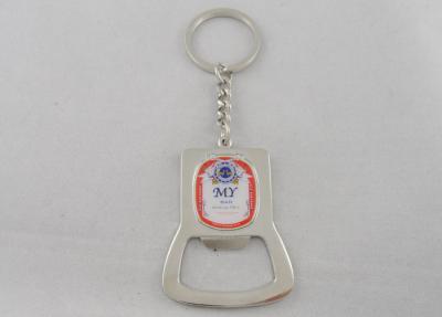 China Zinc Alloy Promotional Keychain With Bottle Opener, Offset Printing Sticker for sale