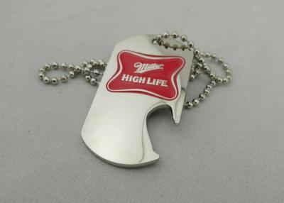 China 50mm Soft Enamel Personalised Dog Tags For Pets With Bottle Opener , Nickel Plating for sale