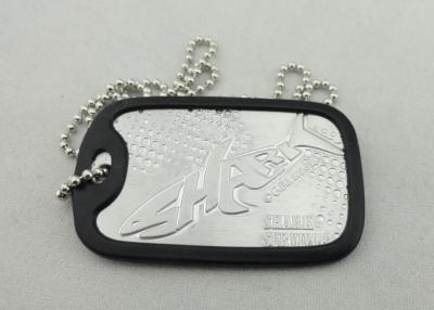 China Aluminum Customizable Personalised Dog Tags For Men With Silicone Frame for sale