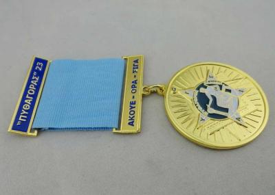 China 3.0mm Gold Plating Custom Medal Awards Zinc Alloy With Soft Enamel for sale