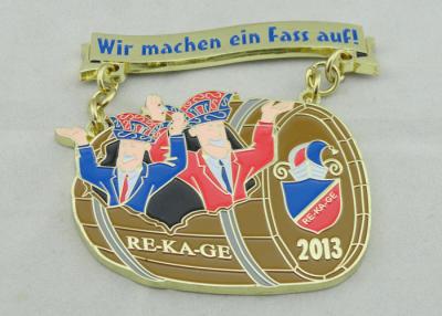 China RE-KA-GE 3.5mm Custom Enamel Medal , Zinc Alloy Sports Medals For Kids for sale