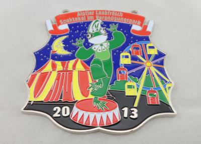 China Custom Colorful Enamel Medal , Nickel Plating , Erosion On Back Sides for sale