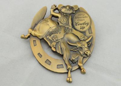 China 4.0mm High Relief 3D Die Cast Medals By Antique Gold Plating For Gift for sale