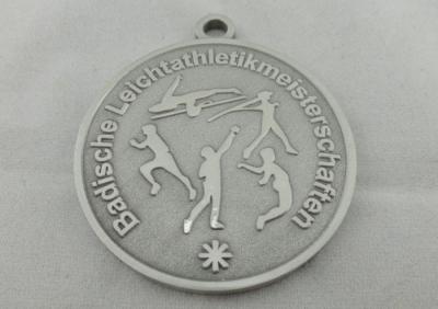 China 50 Diameter BLV Die Cast Medals For Pentathlon / Antique Silver Plating for sale