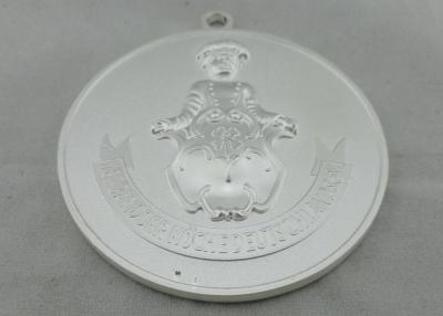 China Olympiade Sliver Plating Die Cast Medals By Zinc Alloy Without Enamel for sale