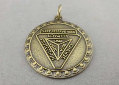 China 35mm Loyalty Die Cast Medals By Brass Stamped Without Enamel For Gift for sale