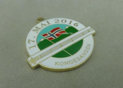 China Hard Enamel Zinc Alloy Medal Brass Stamped , Music Awards Medals With Gold Finishing for sale