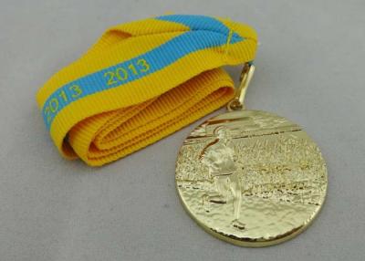 China Gold Plated Ribbon Medals 3D for sale