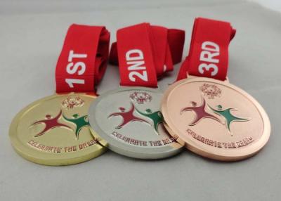 China Copper Plated Medals With Ribbon , Die Casting For Olympic Game for sale