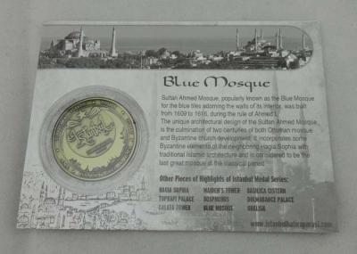 China Blue Mosque Personalized Coins 40mm For Outstanding People for sale