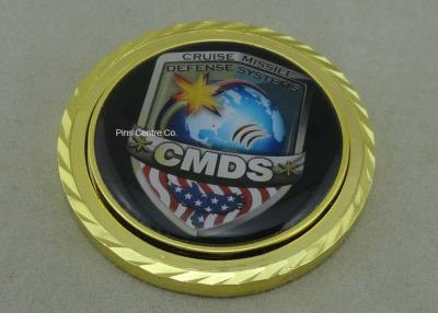 China Rope Edge Personalized Spinning Coins With Zinc Alloy , 50mm Diameter for sale
