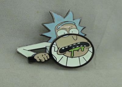 China Aluminum / Zinc Alloy Synthetic Hard Enamel Pin with silver Plating for sale