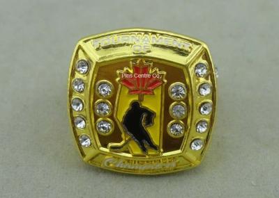 China Customized Metal Souvenir Ring Badge With Rhinestone By Die Casting for sale