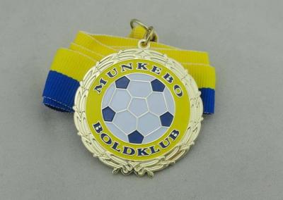 China Die Cast Ribbon Medals With Soft Enamel , Antique Nickel Plating for sale