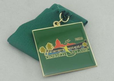 China 6th Annual Youth Triathlon Ribbon Medals , Full Color Printing Ribbon With Long Ribbon for sale