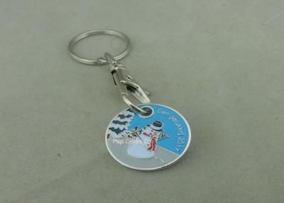 China Die Stamped Silver Trolley Coin , Zinc Alloy Personalized Shopping Token for sale