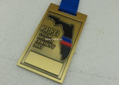 China Ancient Bronze Metal Enamel Medal for Marathon Sports With Gold Finishing for sale