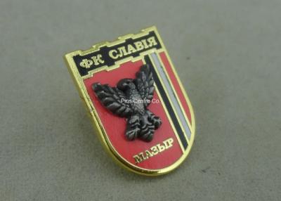 China Soft Enamel Promotional Swarovski Softball Pin , 3D Die Casting Military Pins for sale