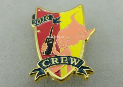China Gold Plating 3D Metal Soft Enamel Pin / Police Military Army Pin Badges for sale