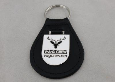 China VAG Crew Leather Key Chain / Personalized Leather Keychains with Emblem for sale