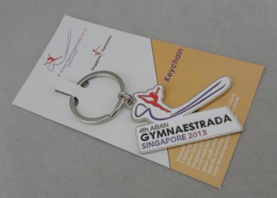China Gymnaestrada Zinc Alloy Promotional Keychain With Imitation Hard Enamel for sale