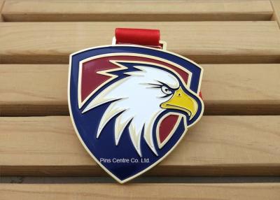 China Personalized Military Die Struck Iron Soft Enamel Medal , School Medallion Awards for sale