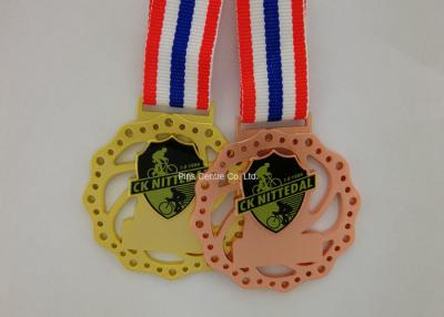 China Die Cast 3D Sports Medals , Zinc Alloy Martial Arts Medals With Antique Plating for sale