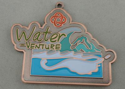 China OEM Enamel Medal With Antique Copper Plating For Water Venture for sale