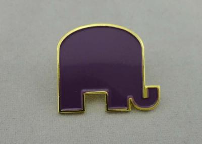 China Elephone imitation hard enamel Brass die stamped Gold plating Lapel Pin for sale