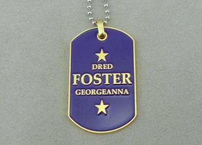 China Die Casting Personalised Dog Tags , Zinc Alloy Material , Gold Plating for sale