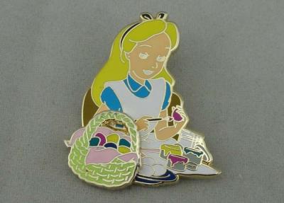 China Zinc Alloy Imitation Hard Enamel Pin, By Die Casting And Gold Plating for sale