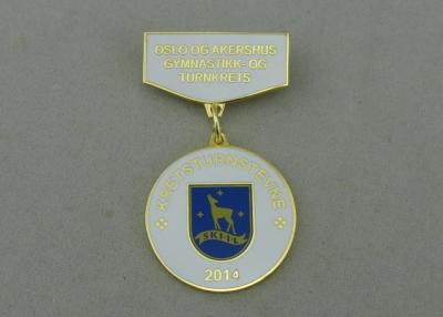 China Die Stamped Brass Custom Awards Medals With Synthetic Enamel / Gold Plating for sale