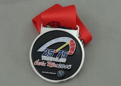 China Triathlon Soft Enamel Medal Zinc Alloy Die Casting Costa Rica 2014 for sale