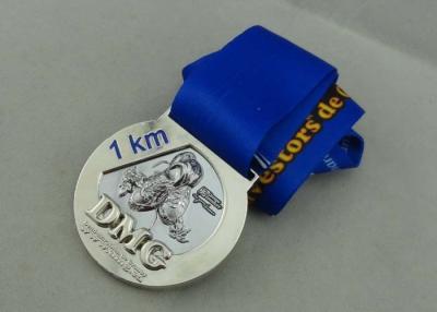 China DMG Ribbon Medals by Zinc Alloy Die Casting Full 3D with Silver Plating for sale