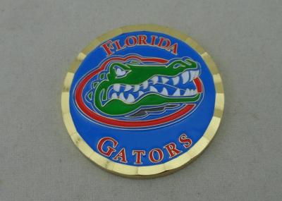 China Florida Gators 3/4 Inch  Personalized Coins , Brass Die Struck With Soft Enamel for sale