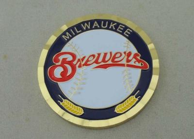China Zinc Alloy Brewers Personalized Coins With Diamond Cut Edge And 2.0 Inch for sale
