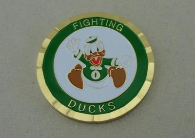 China Brass stamped Personalized Coins, Gold Plating With Special Edge for sale