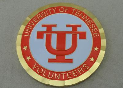 China Gold Plating University of Tennesee Personalized Coins by Brass Material 2.0 Inch for sale