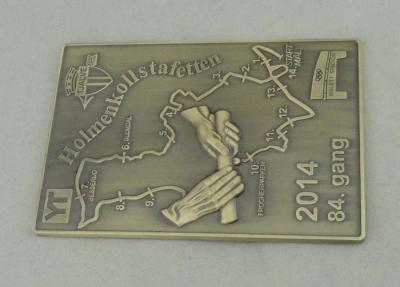 China Marathon Medal By Die Cast With Zinc Alloy Antique Brass Plating 3D for sale