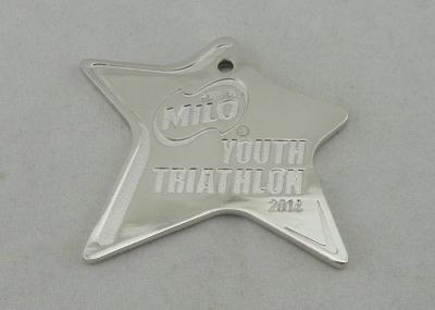 China Youth Triathlon Die Cast Medals With Zinc Alloy And Silver Plating for sale