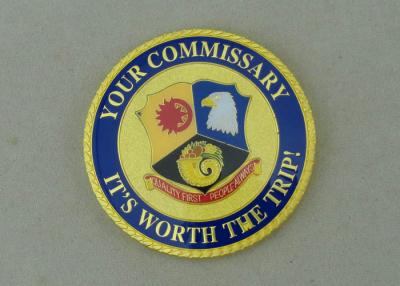 China Your Commissary Personalized Coin Zinc Alloy Material 2.0 Inch And Rope Edge for sale