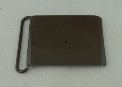 China Silkscreen / Offset Printing Custom Made Belt Buckles With Black Nickel Plating for sale