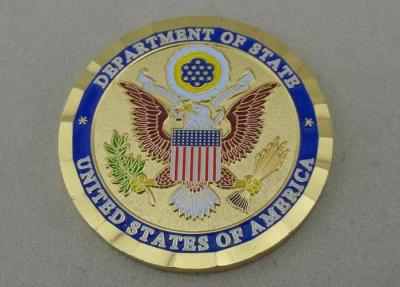 China Brass Die Stamped Department Of State Personalized Coins For USA Army for sale