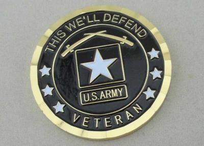 China This We Will Defend Personalized Coins For Army By Brass Die Struck And Gold Plating for sale